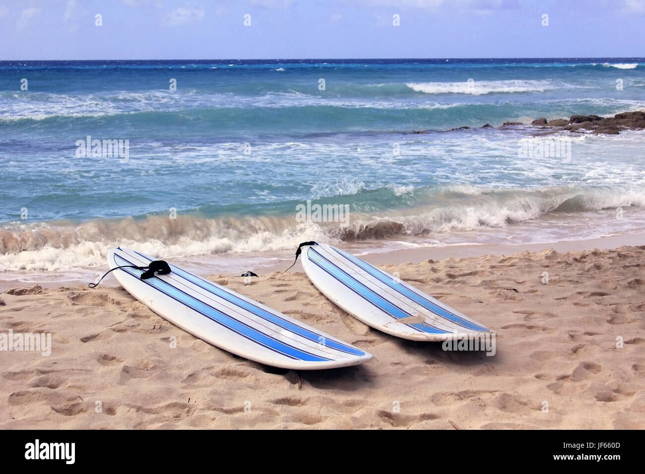 Surfboards at beach Stock Photo - Alamy
