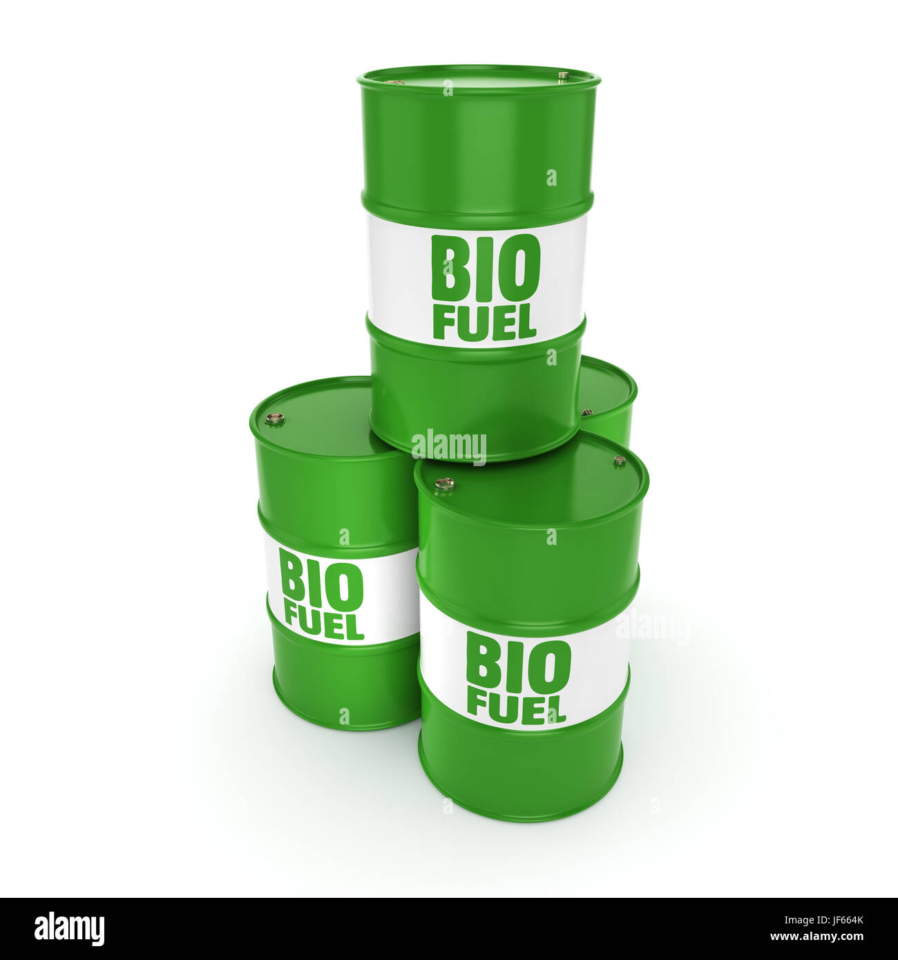 3D rendering barrels of biofuels Stock Photo - Alamy