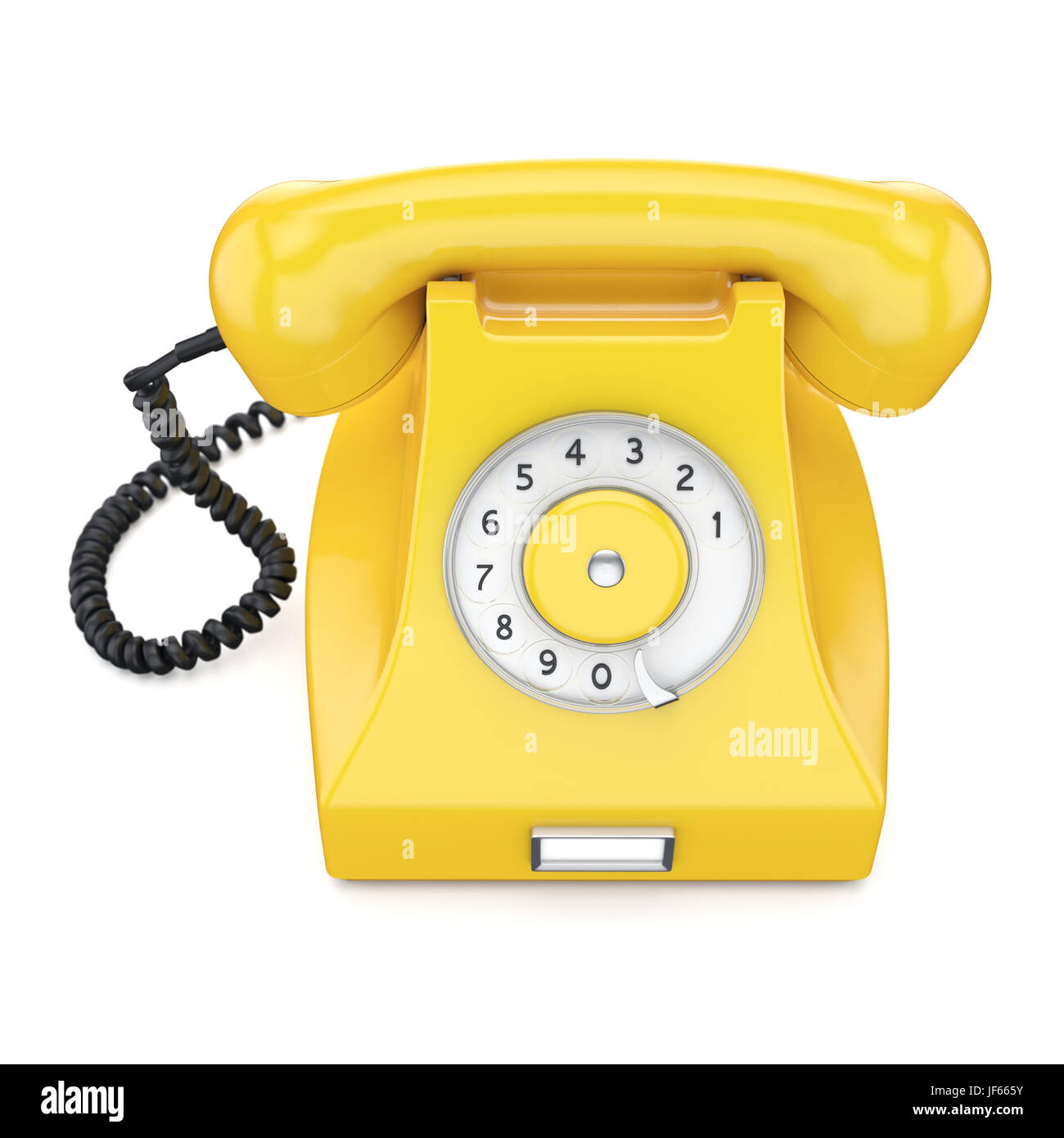 3D rendering old yellow phone Stock Photo - Alamy