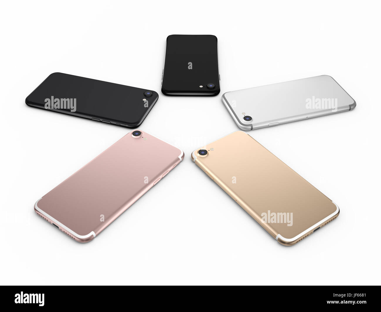 3d rendering set smartphone Cut Out Stock Images & Pictures - Alamy