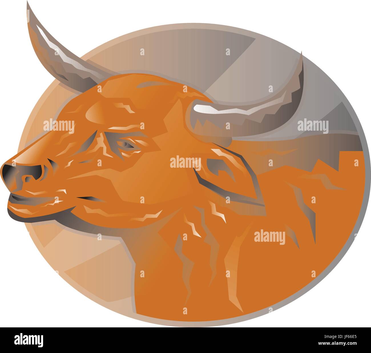 animal, bull, illustration, cow, bovine, cattle, steer, retro, raving ...