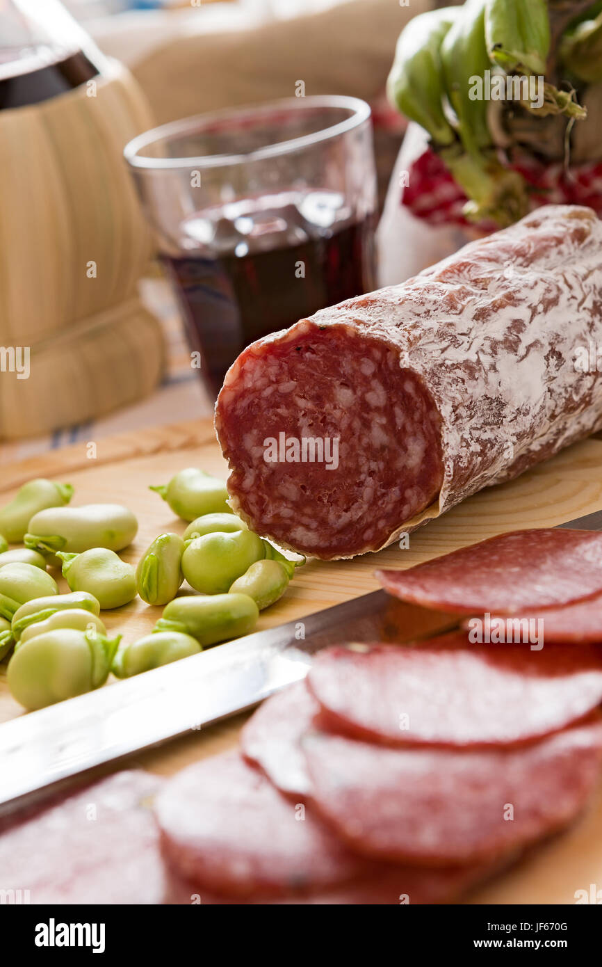 Typical italian salami hi-res stock photography and images - Alamy