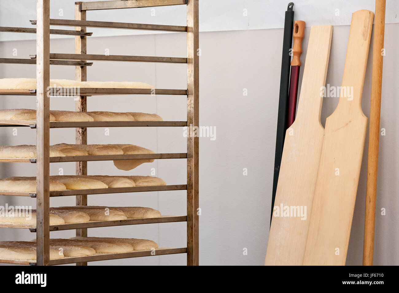 Leavened bread and some instruments Stock Photo - Alamy