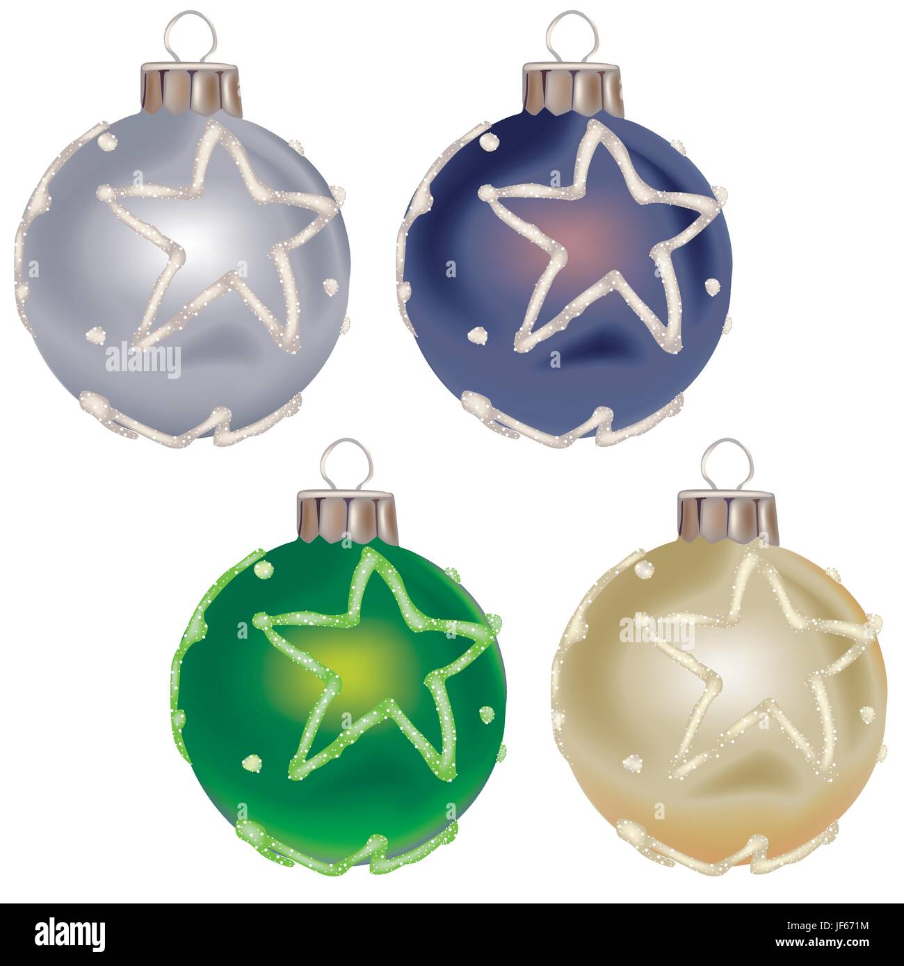Gold baubles cut out Stock Vector Images - Alamy
