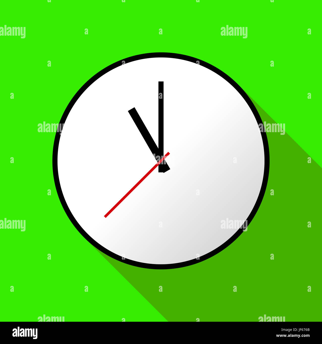 Clock icon, illustration, flat design Stock Photo - Alamy