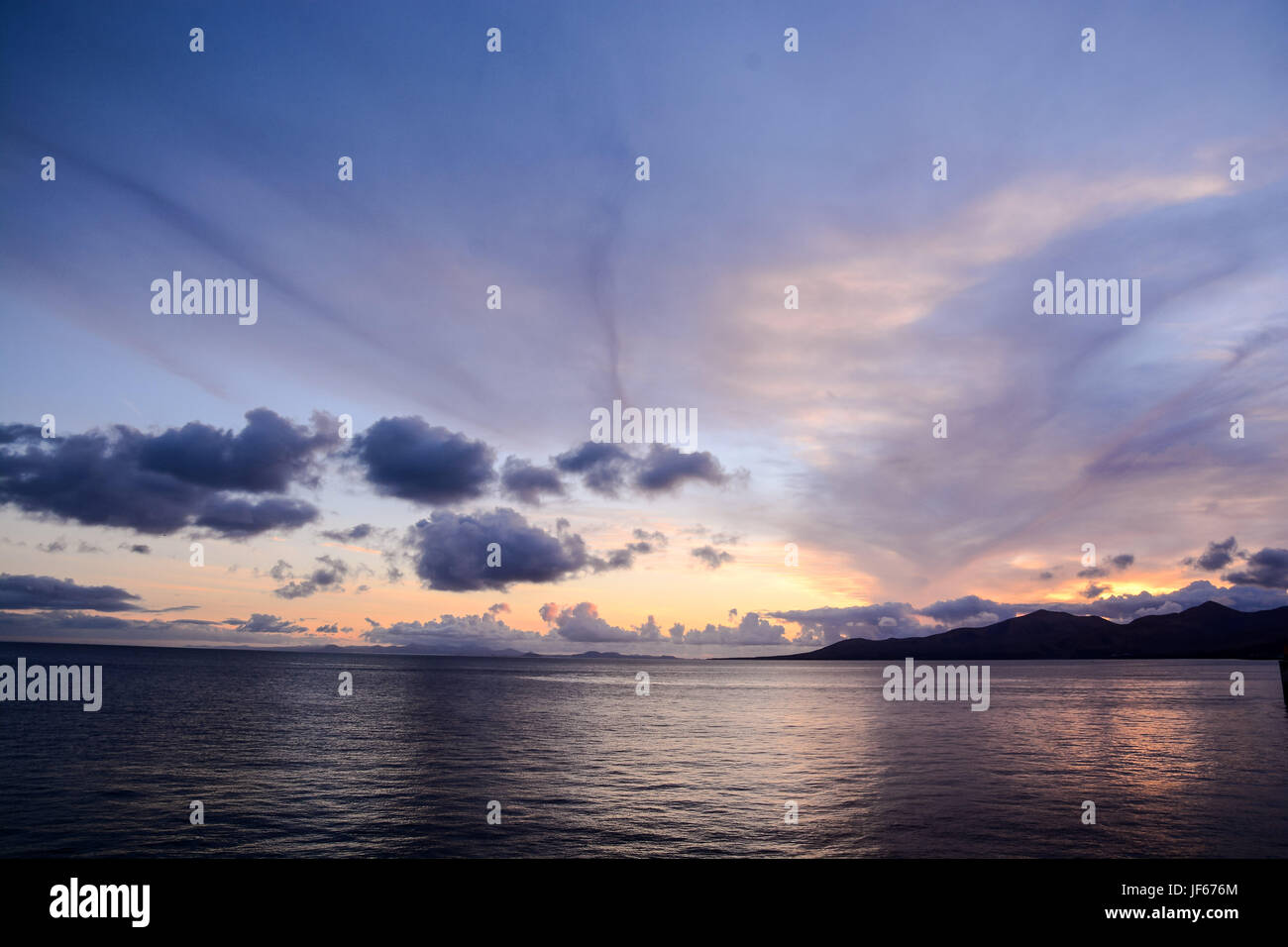 Beautiful Colored Sunset Stock Photo - Alamy