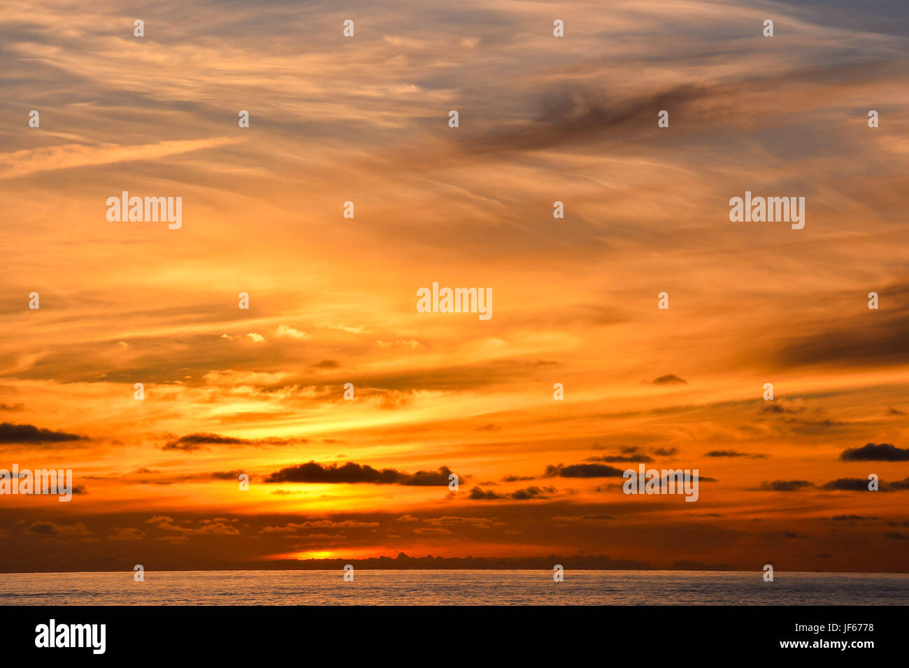 Beautiful Colored Sunset Stock Photo - Alamy