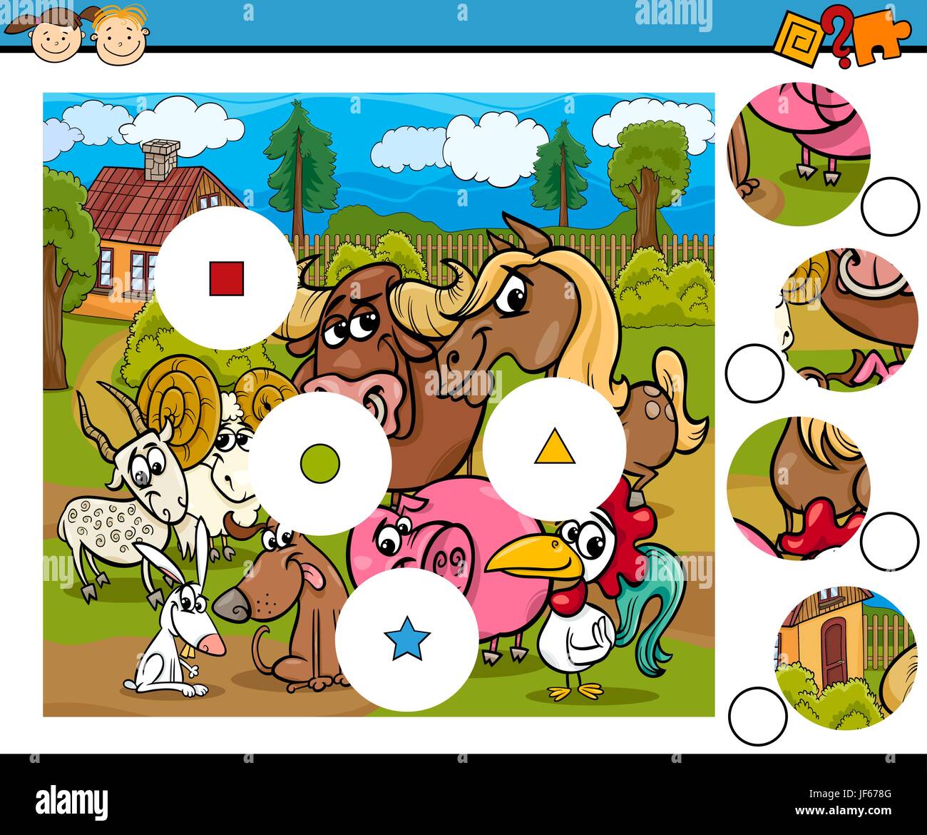 education, illustration, puzzle, find, piece, section, segment, part ...