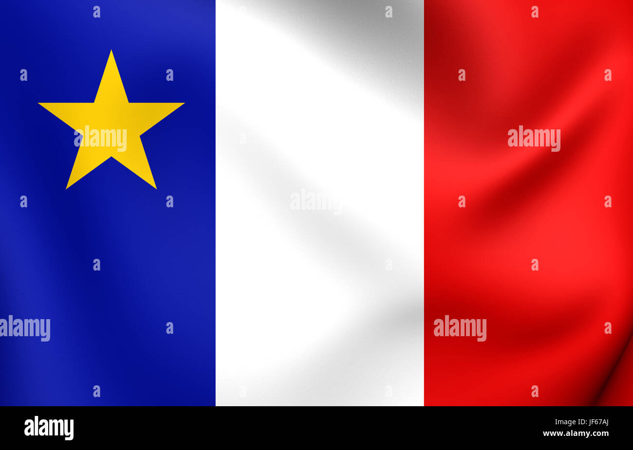 3D Flag of the Acadia Stock Photo - Alamy