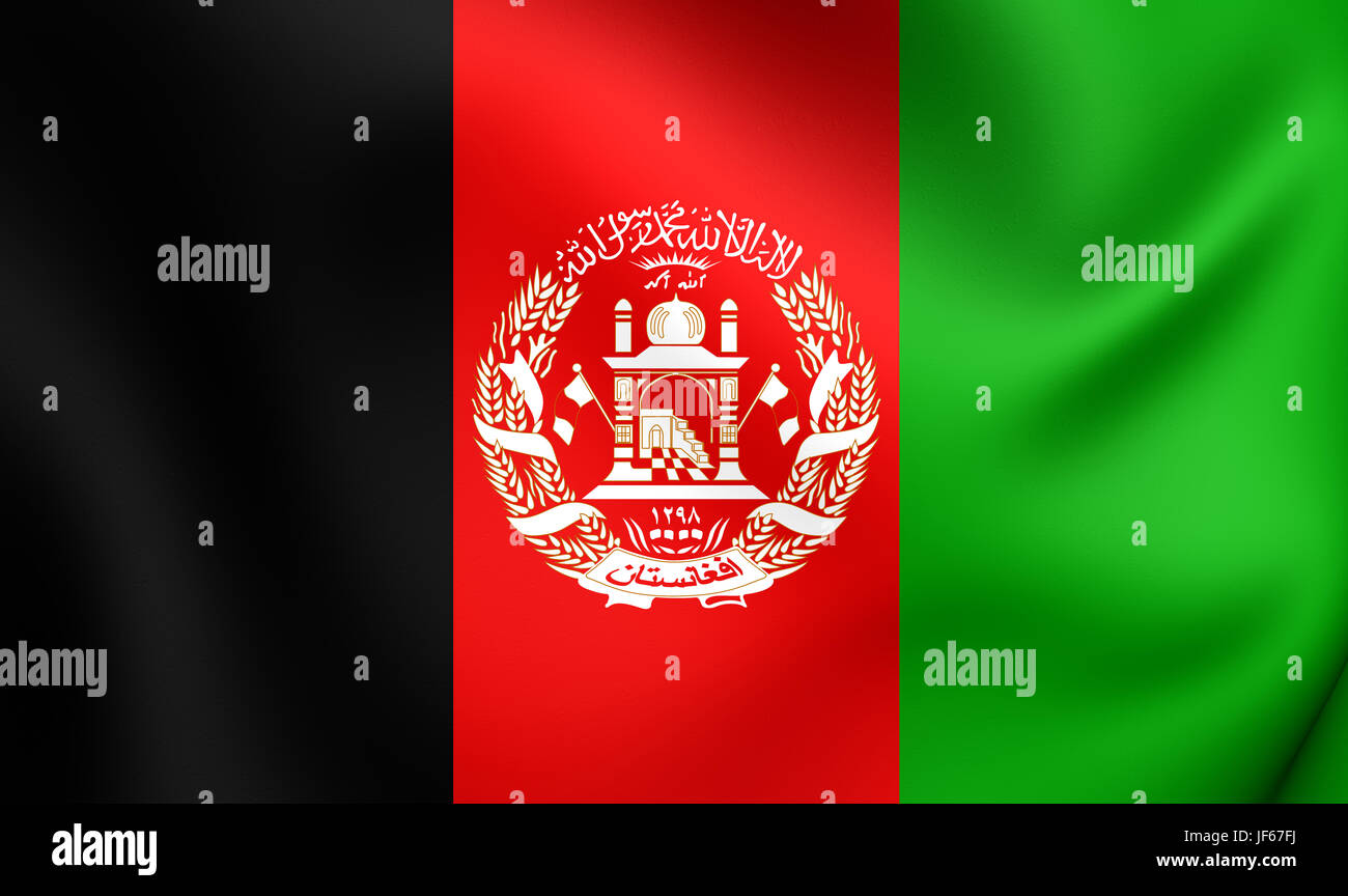 3D Flag of the Afghanistan Stock Photo - Alamy