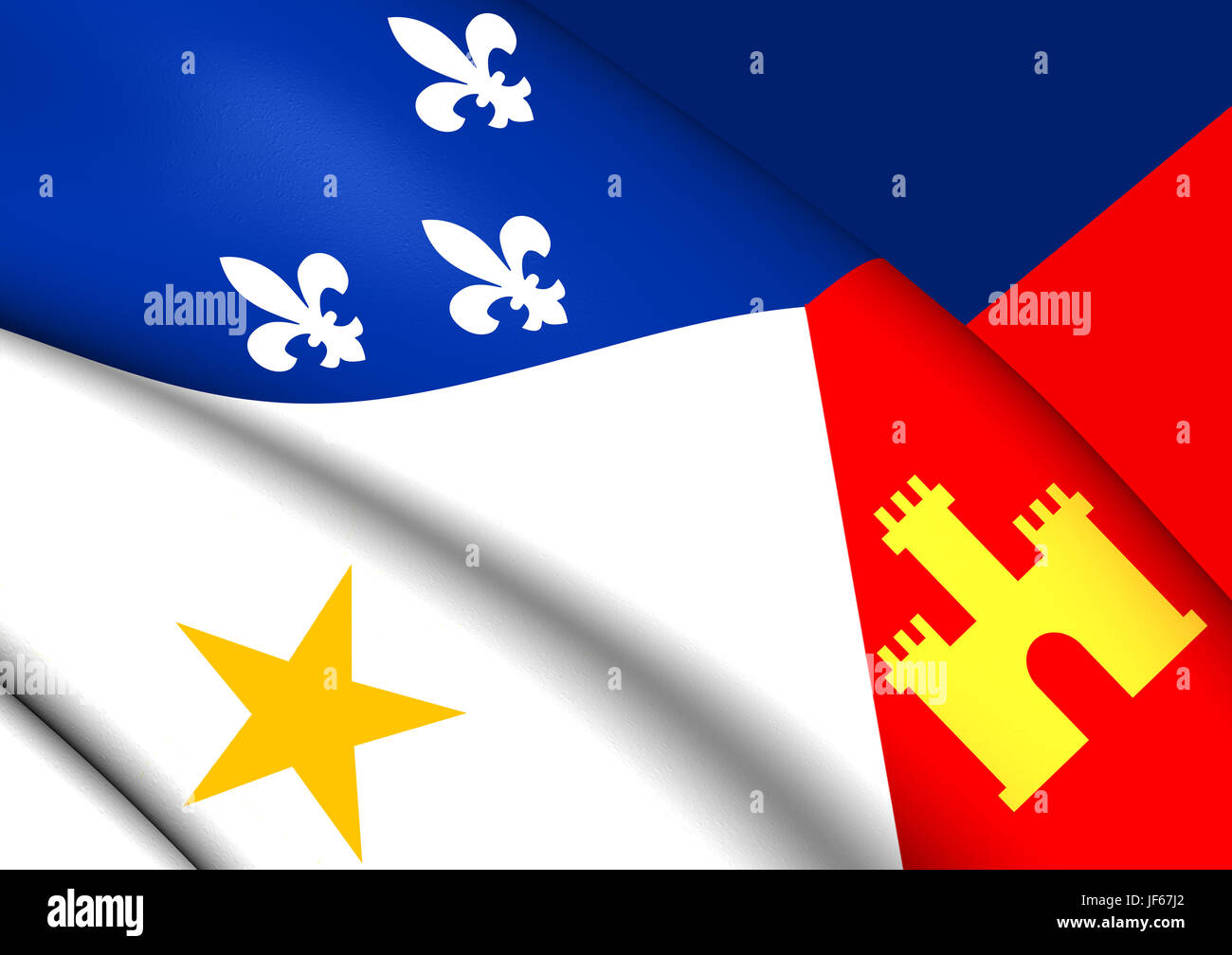 Flag of Acadiana Stock Photo - Alamy
