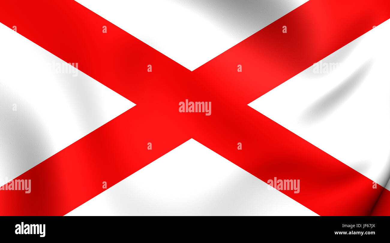 3D Flag of the Alabama, USA Stock Photo - Alamy