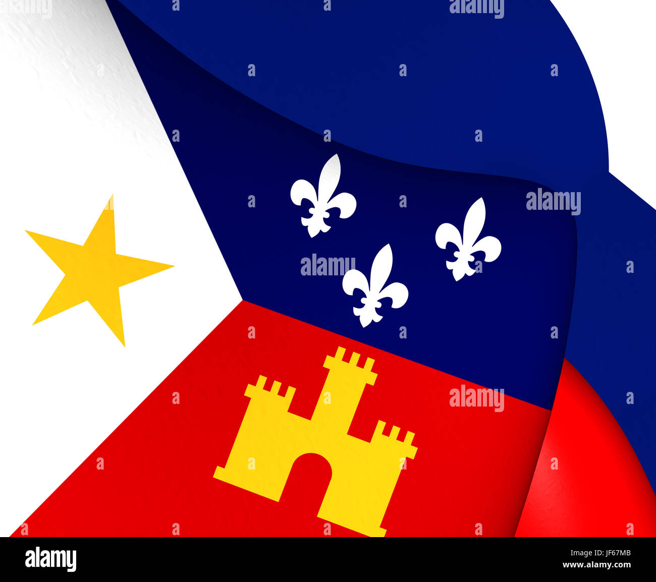 Flag of Acadiana Stock Photo - Alamy