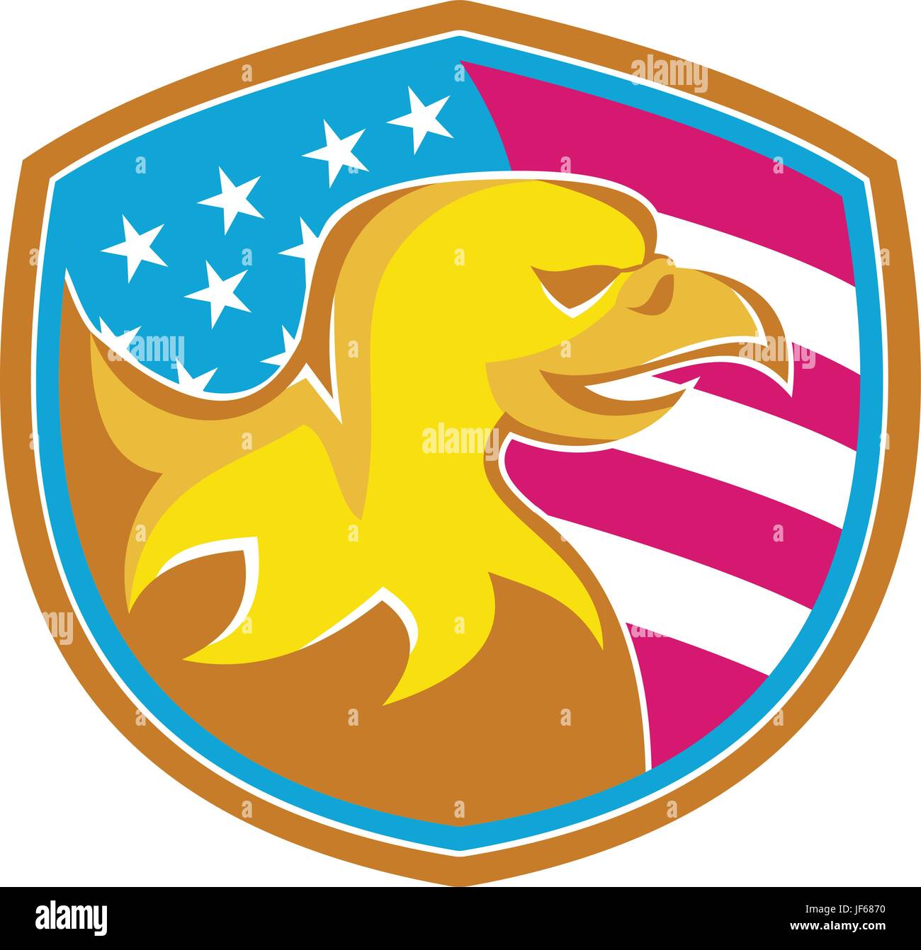 isolated, graphics, american, bird, raptor, birds of prey, illustration ...