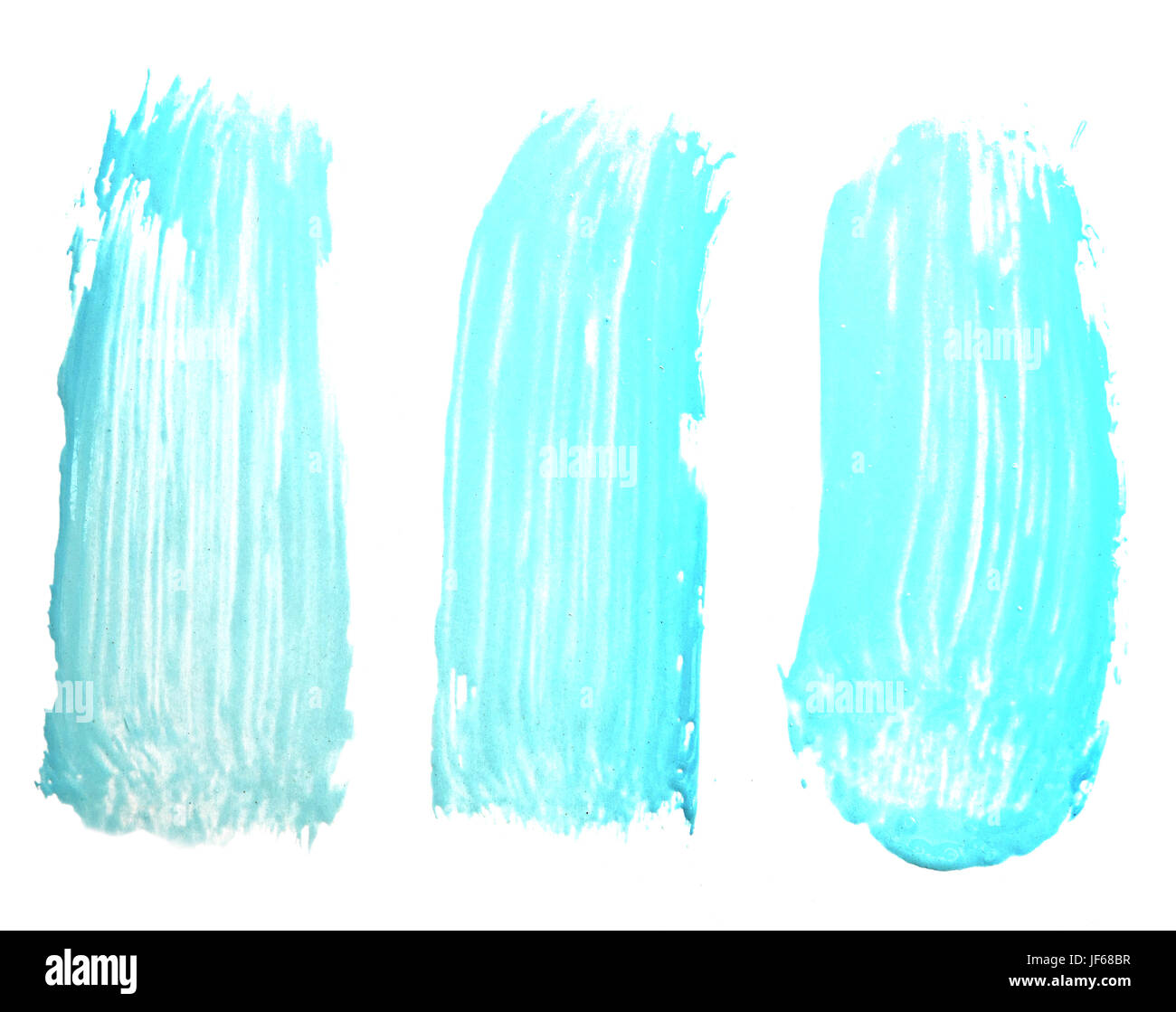 Set of bright blue color brush strokes hi-res stock photography and ...