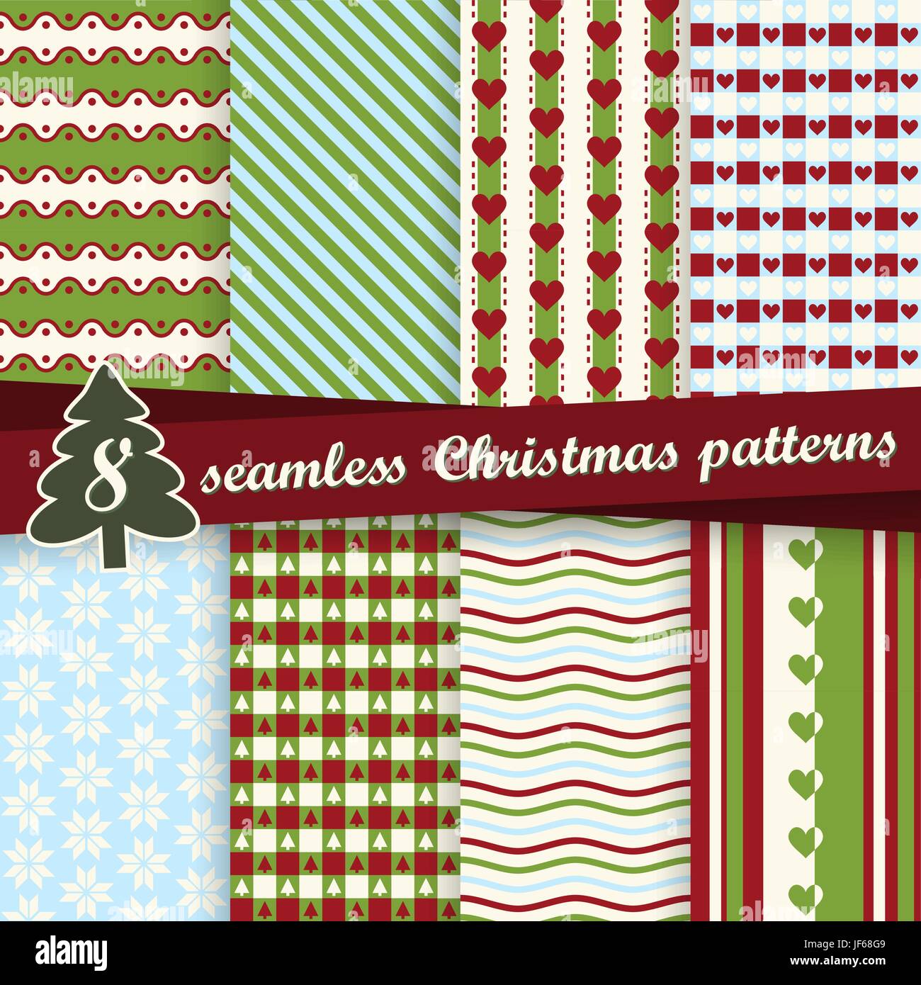 collection seamless christmas backgrounds Stock Vector Image & Art - Alamy