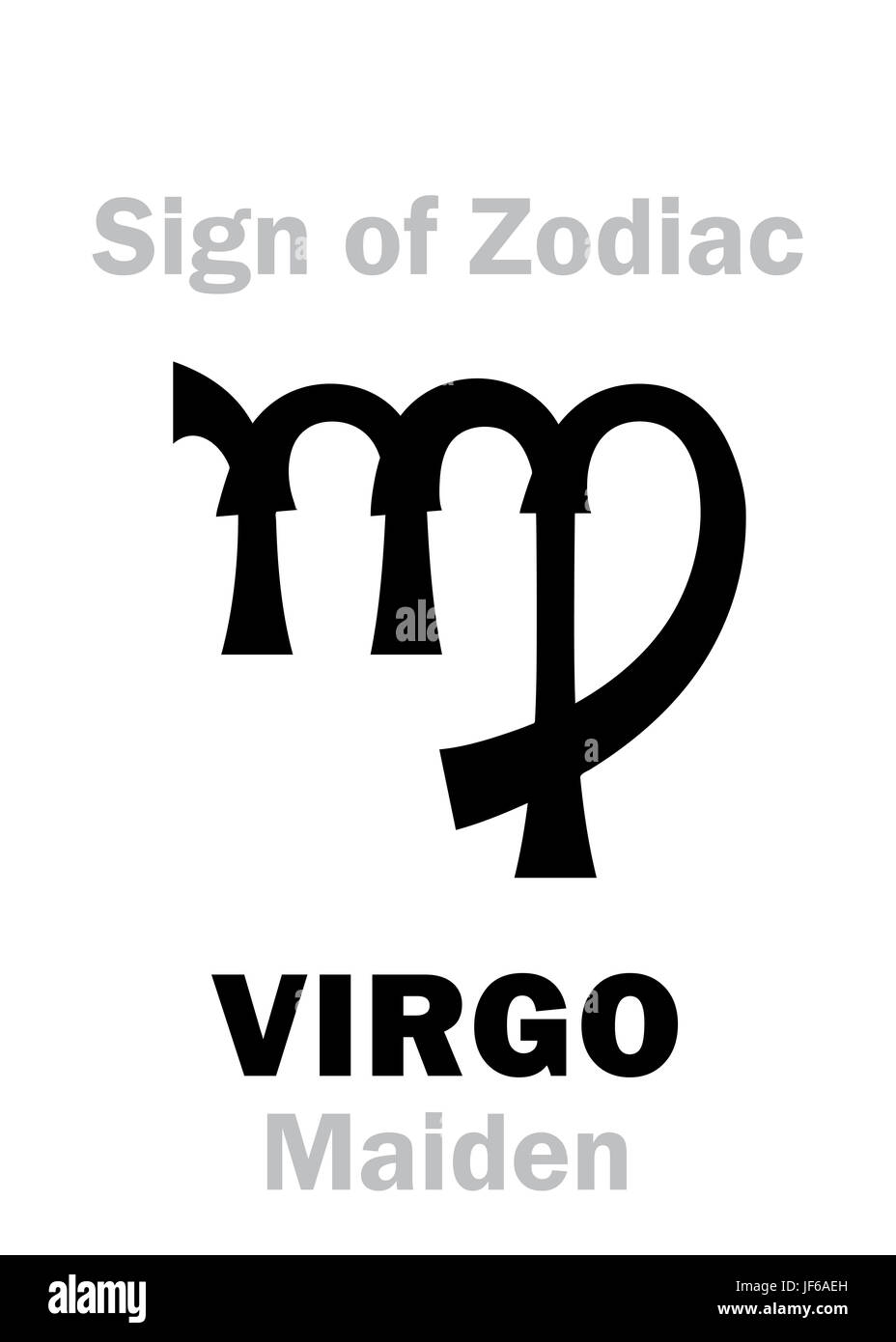 Astrology: Sign of Zodiac VIRGO (The Maiden Stock Photo - Alamy