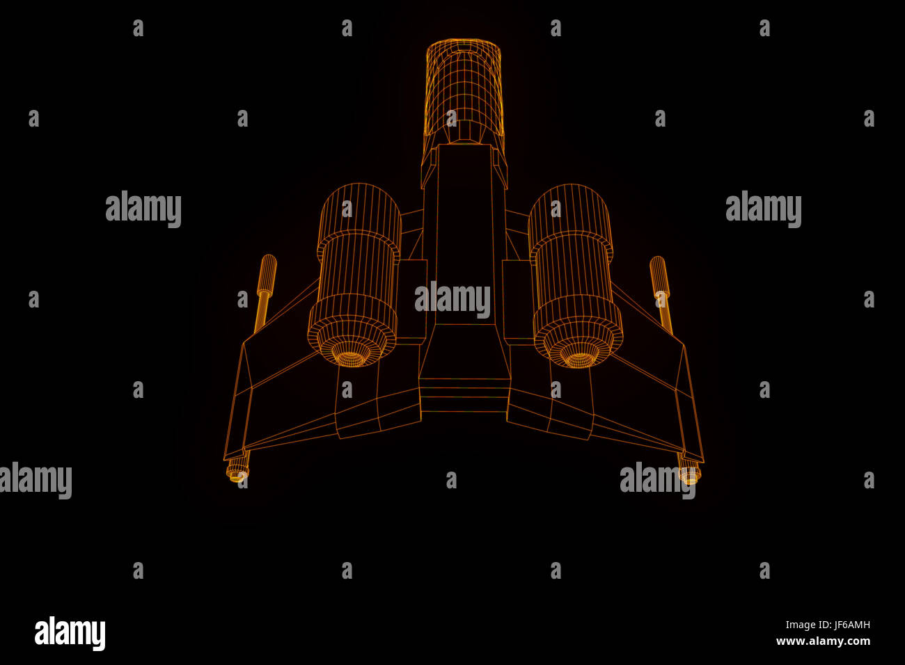 Futuristic astronaut wireframe hologram in hi-res stock photography and ...
