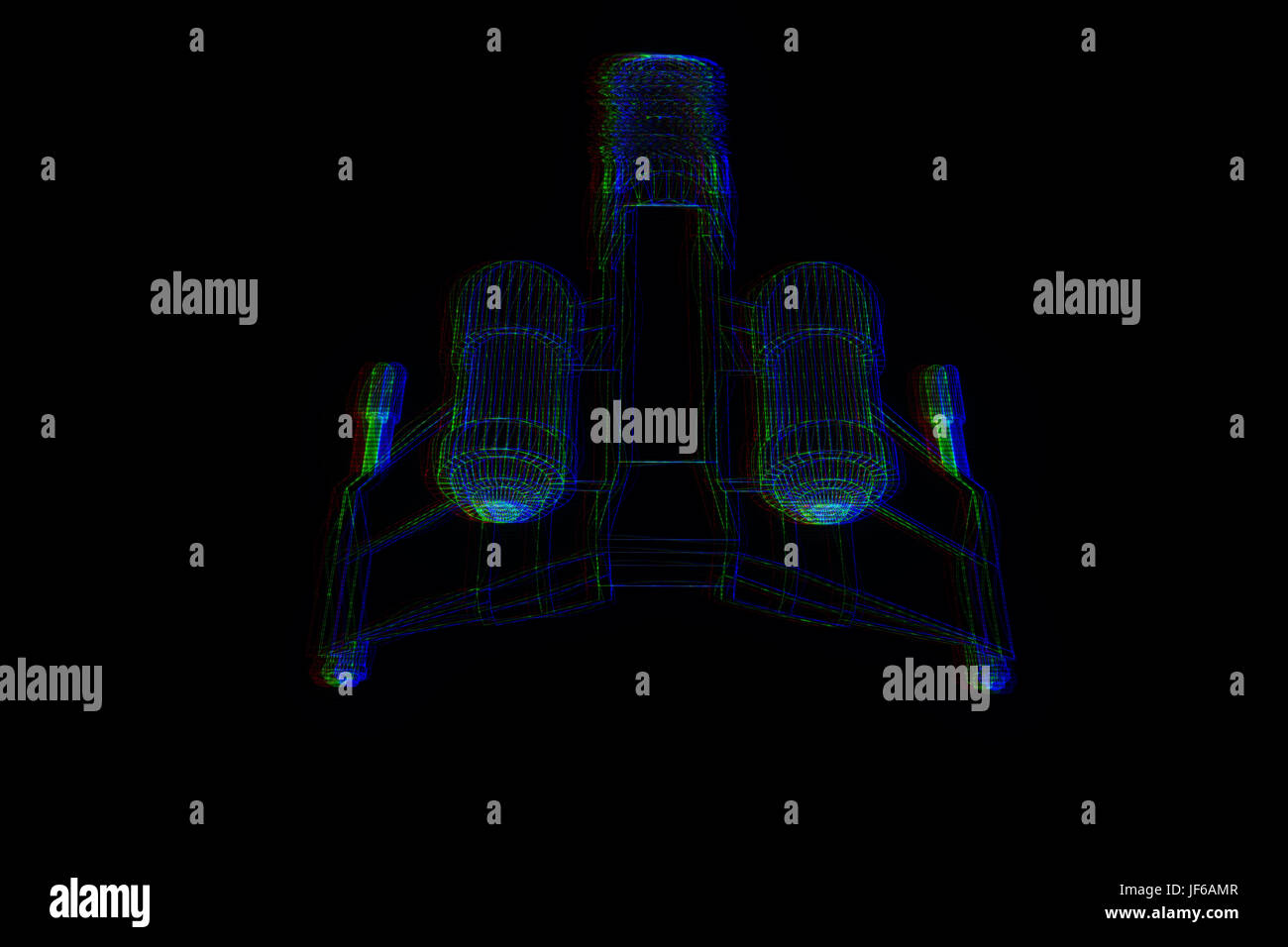 Futuristic astronaut wireframe hologram in hi-res stock photography and ...