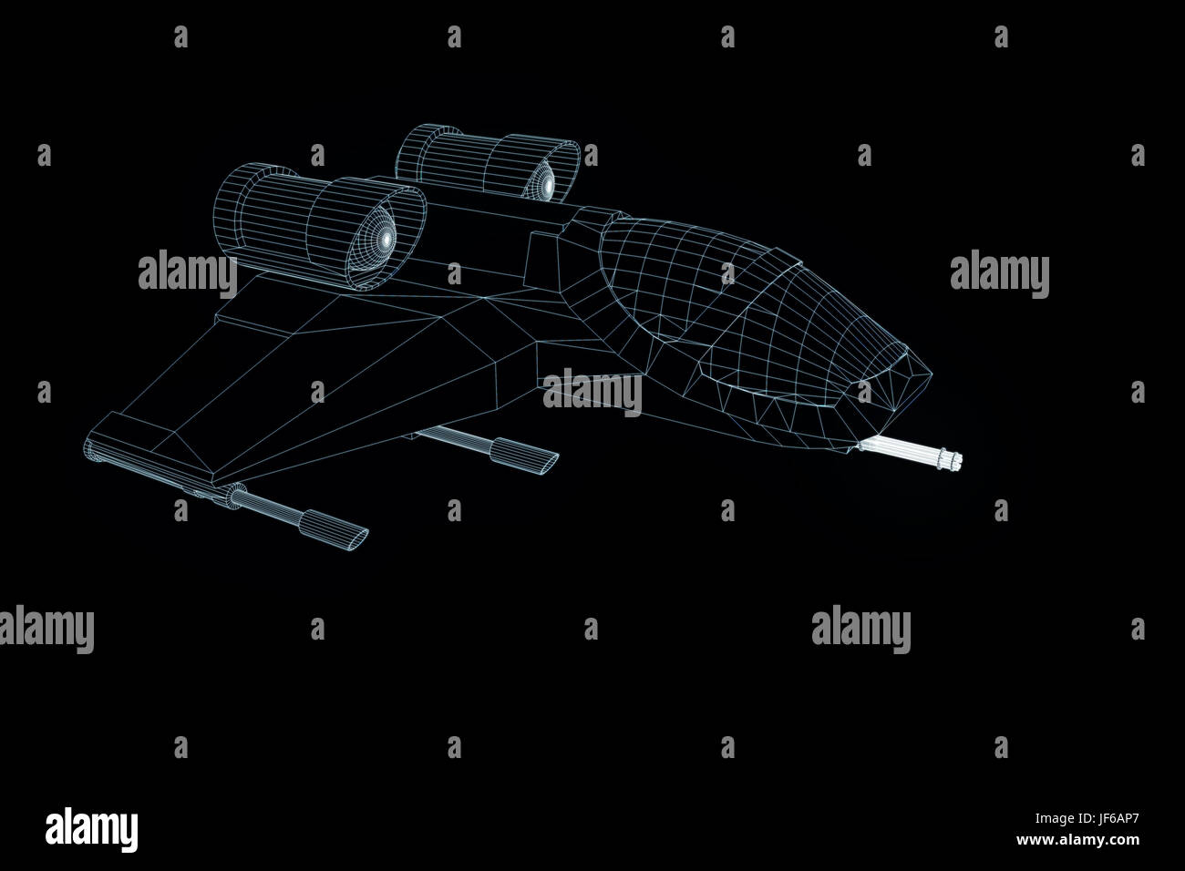 Futuristic astronaut wireframe hologram in hi-res stock photography and ...