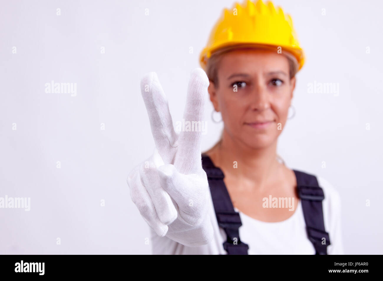 Female construction worker Stock Photo - Alamy