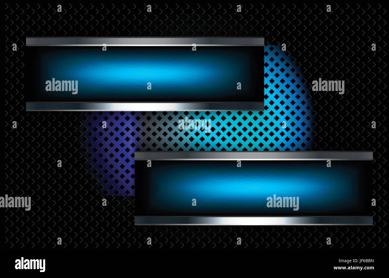 blue, metal, banner, dark, squares, vignette, blue, steel, metal ...