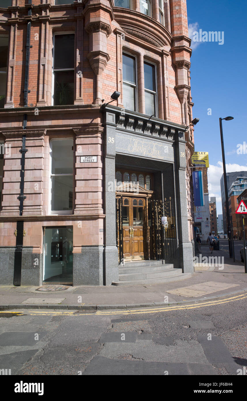 Brick and stone Victorian commercial building on corner of Port and ...