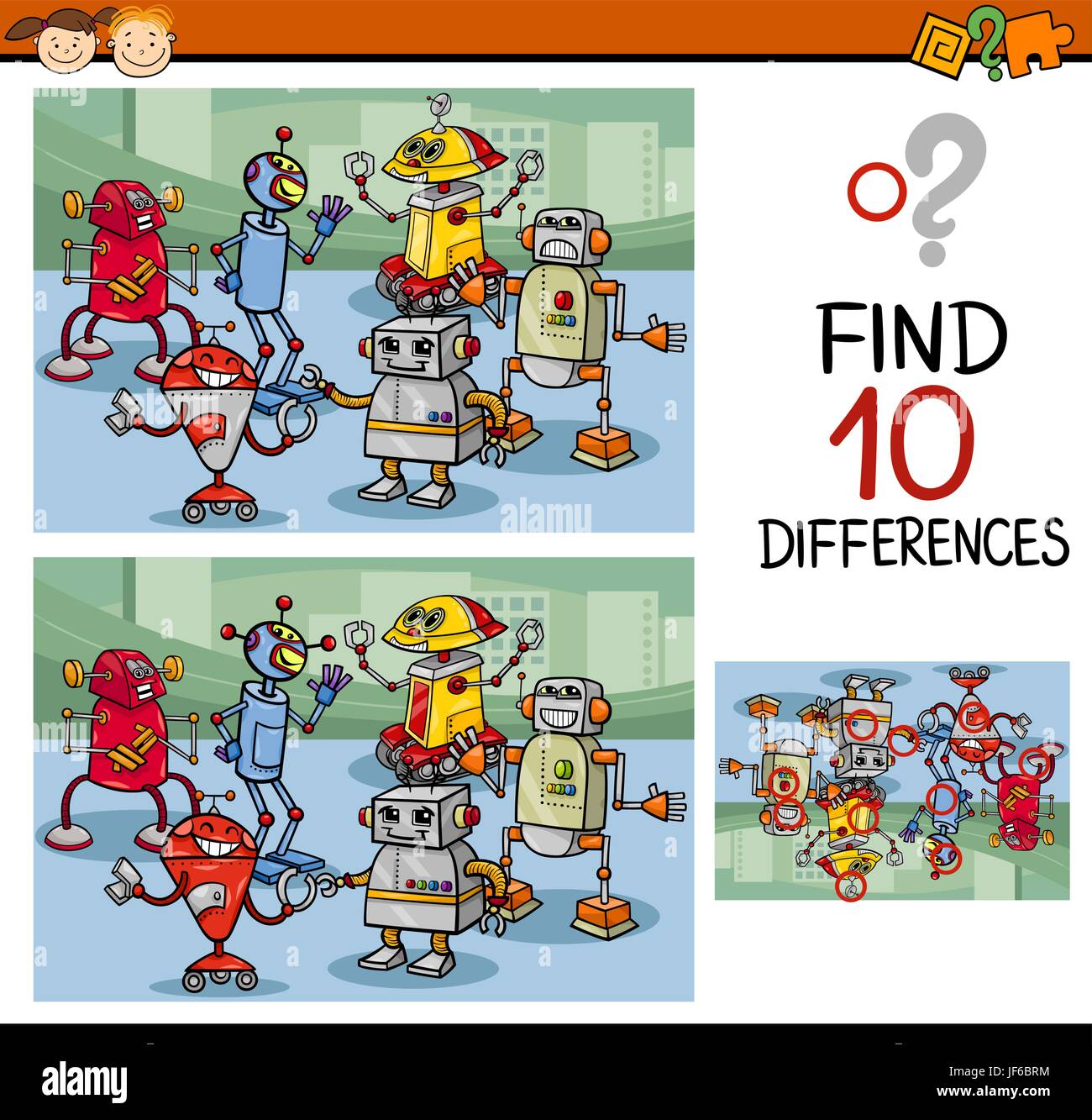 Visual Puzzle Find Ten Differences High Resolution Stock Photography ...