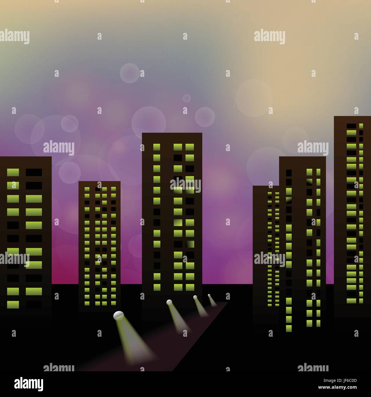 Perspective design new town Stock Vector Images - Alamy