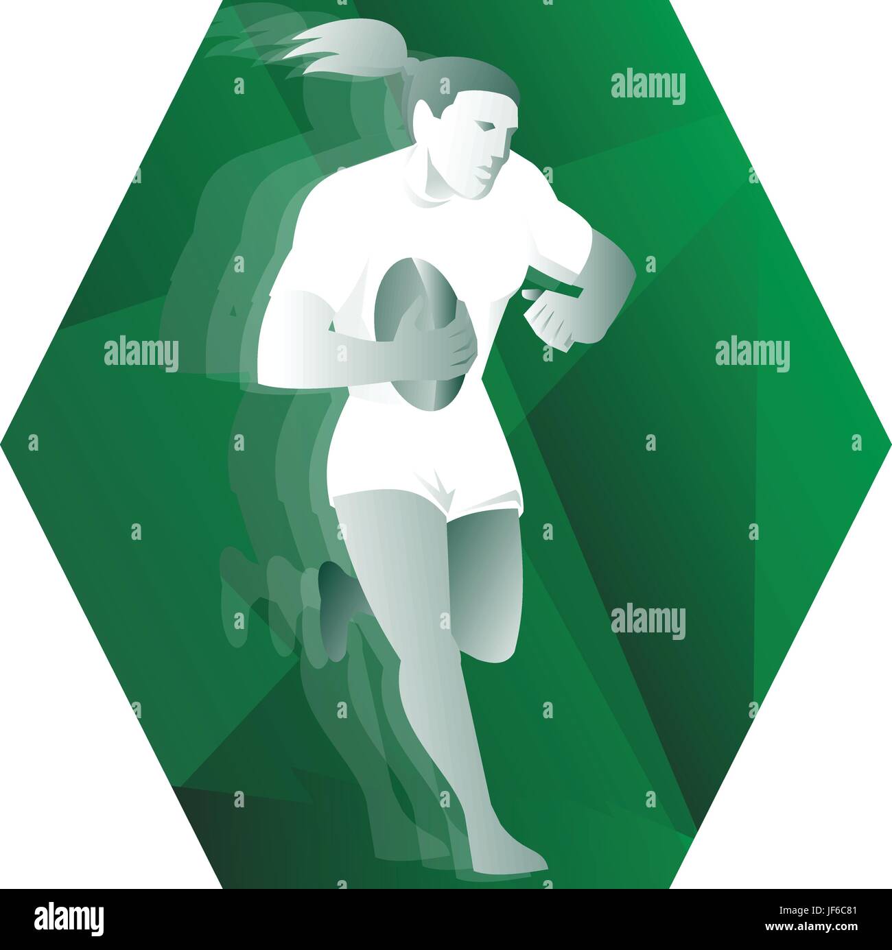 Female rugby player Stock Vector Images - Alamy