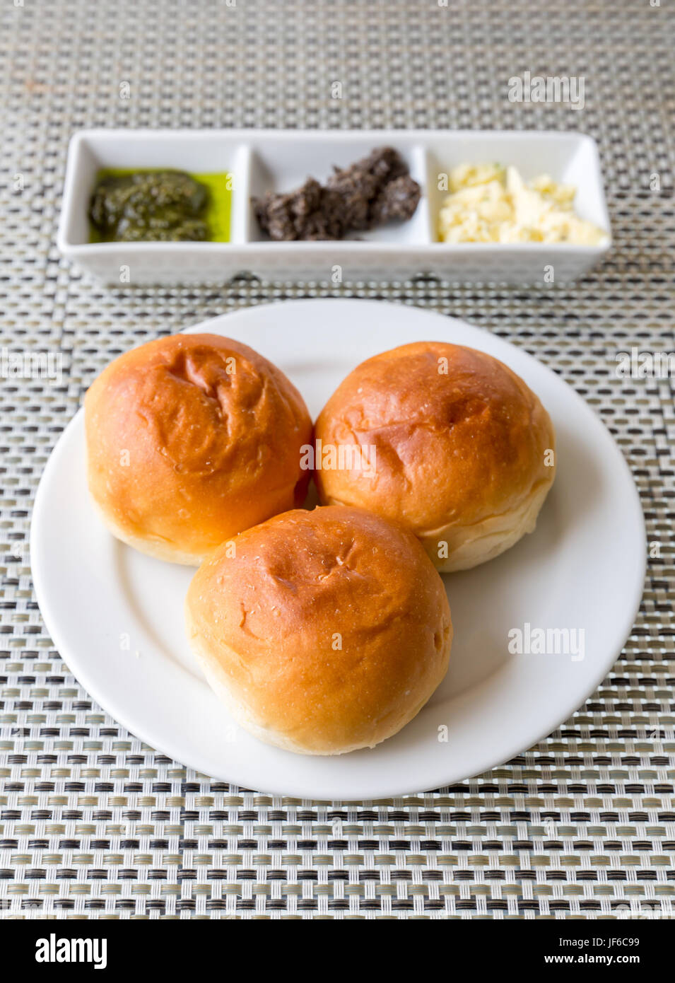 Dinner roll bread with butter Stock Photo - Alamy