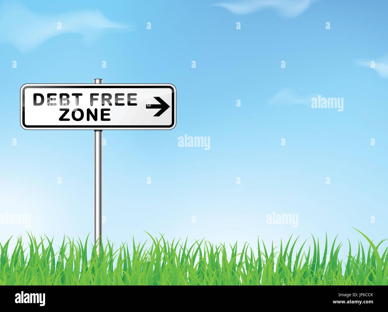Debt free road sign hi-res stock photography and images - Alamy