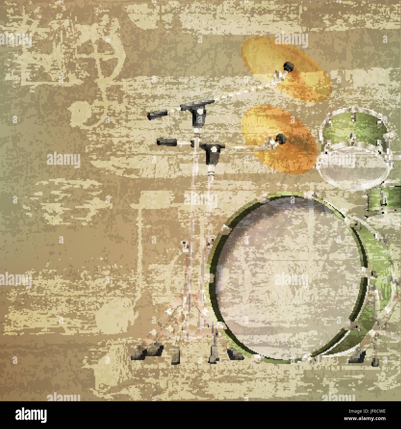 Drum instrument colour Stock Vector Images - Alamy