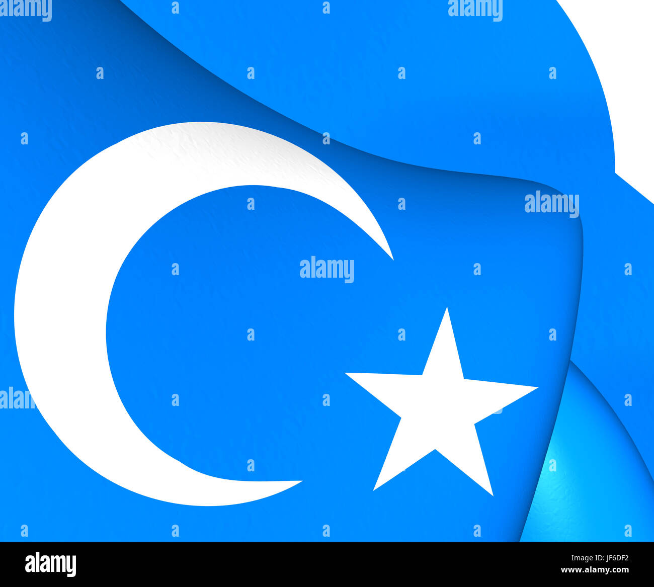 Flag of East Turkestan Stock Photo - Alamy