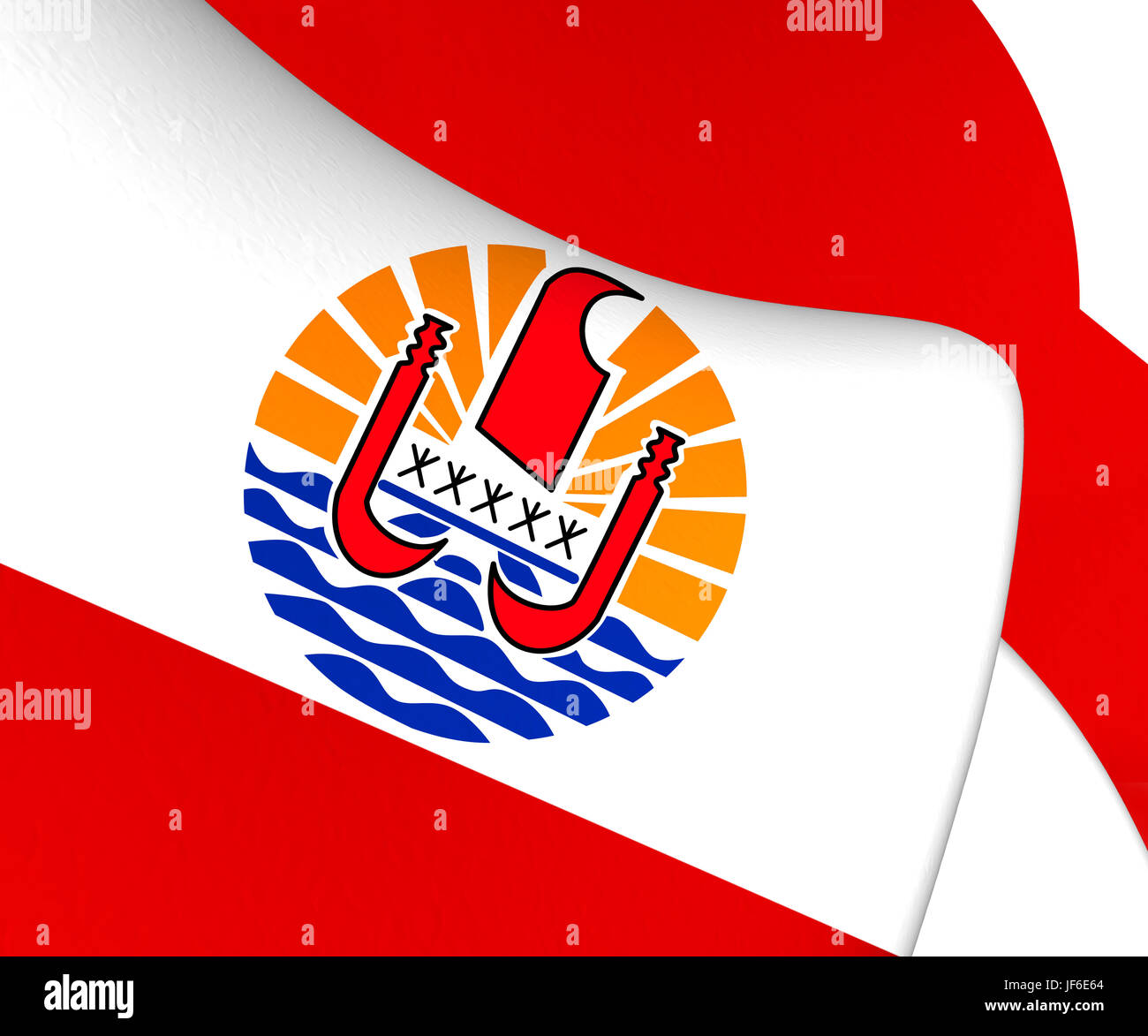 Flag of French Polynesia Stock Photo - Alamy