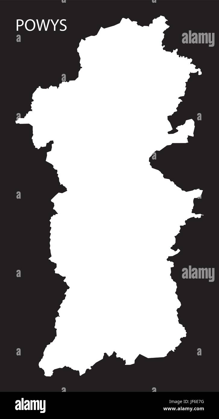 Powys map Stock Vector Images - Alamy