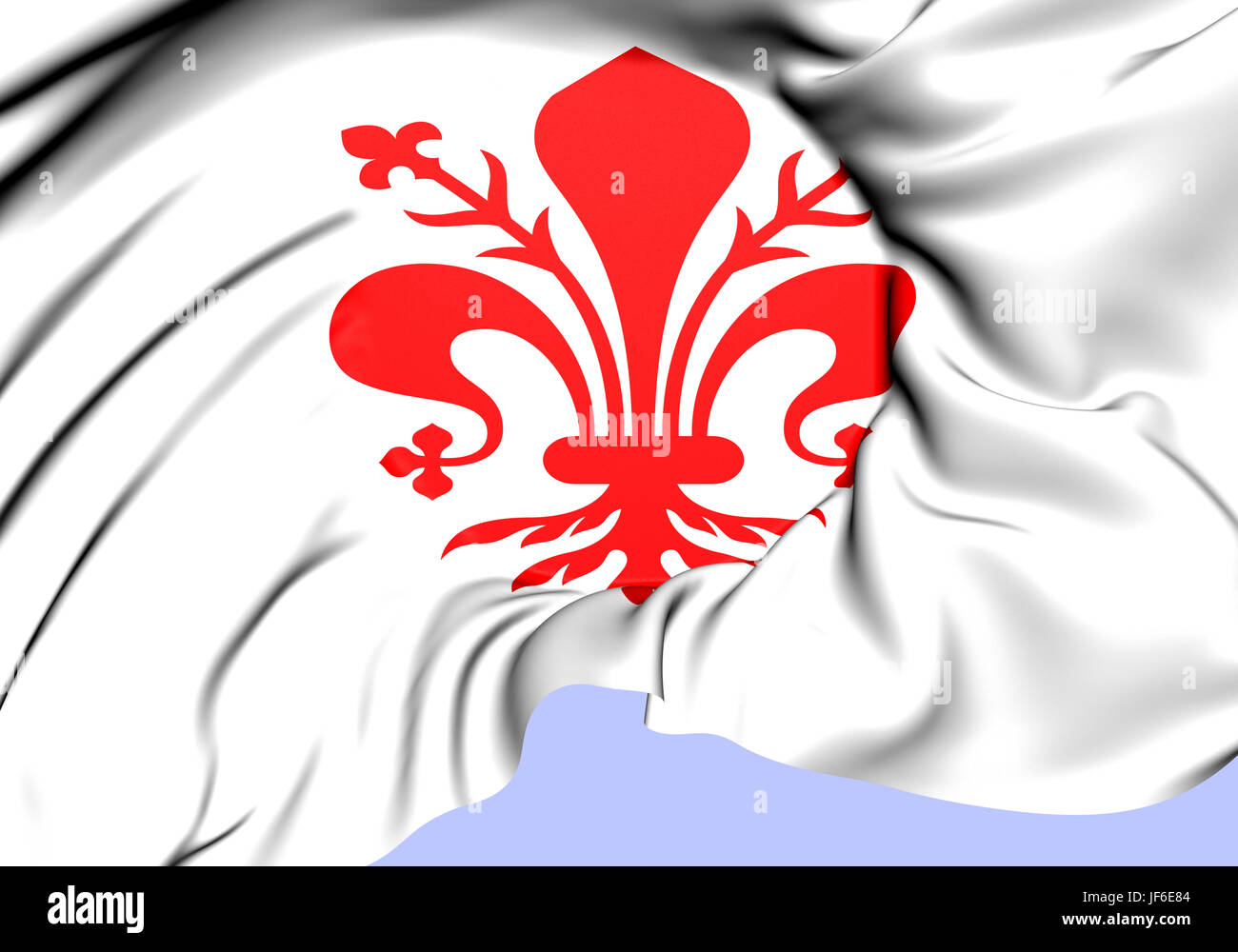 3D Flag of the Florence Stock Photo - Alamy