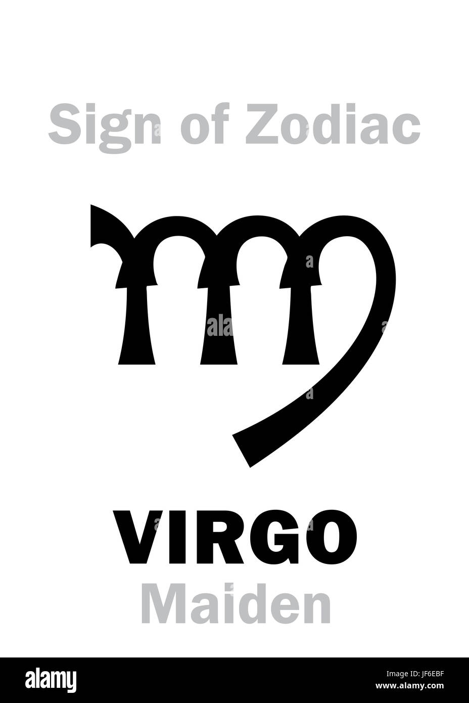 Astrology: Sign of Zodiac VIRGO (The Maiden Stock Photo - Alamy