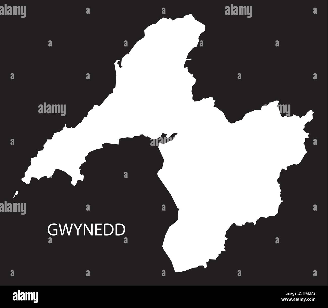 Vector map of gwynedd hi-res stock photography and images - Alamy