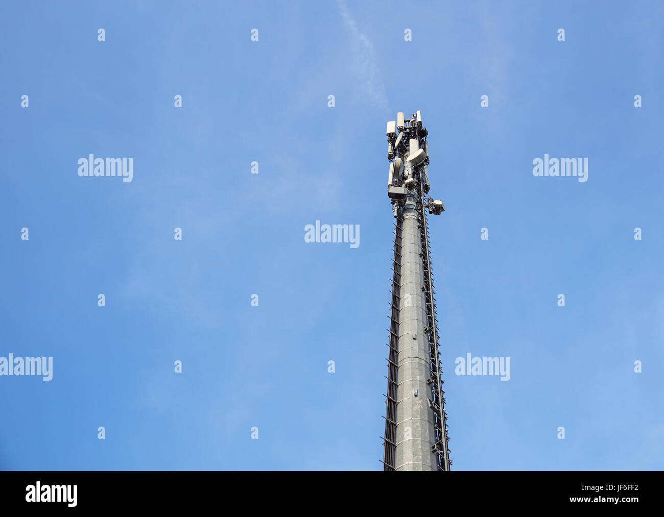 Communication Tower with antennas such a Mobile phone tower, Cellphone Tower, Phone Pole on the ...