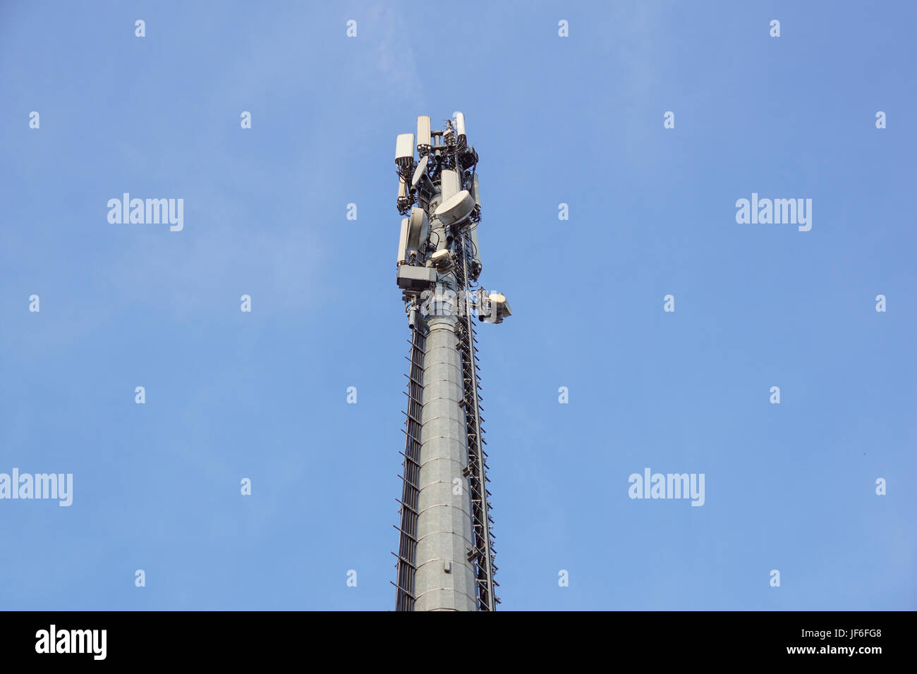 Communication Tower with antennas such a Mobile phone tower, Cellphone Tower, Phone Pole on the ...