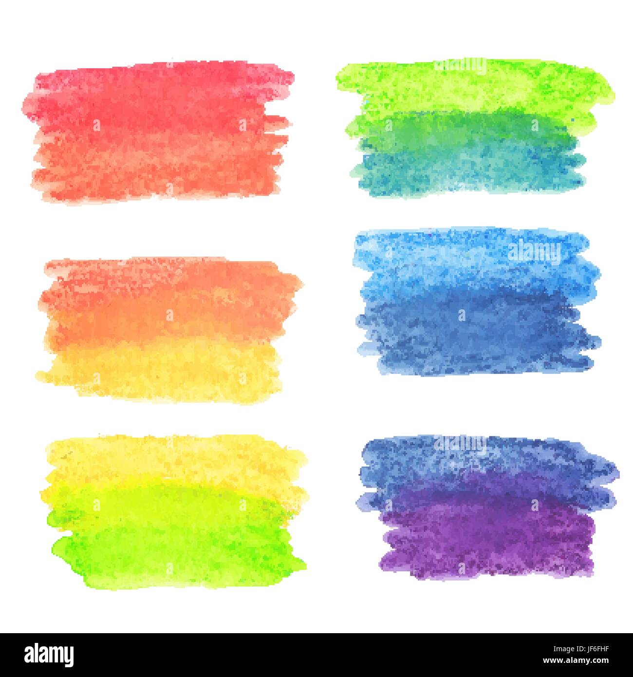 Vector set of rainbow watercolor banners Stock Vector Image & Art - Alamy