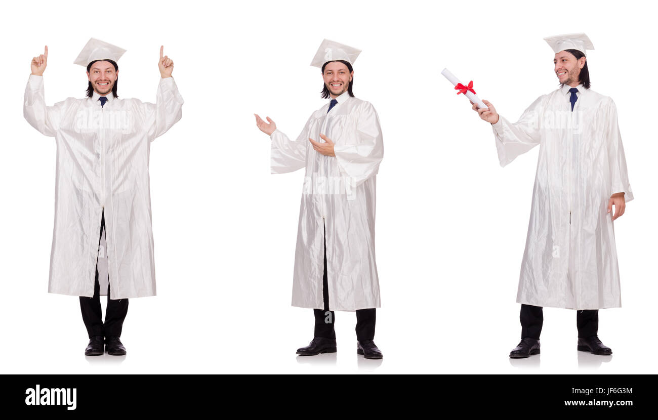 Young man ready for university graduation Stock Photo - Alamy