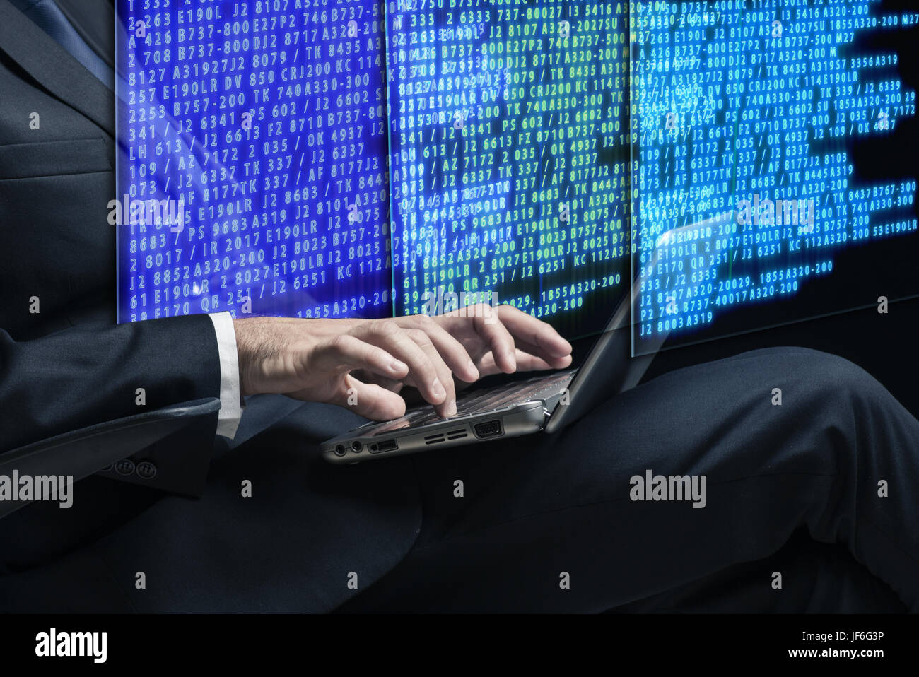 Hacker in digital security concept Stock Photo - Alamy