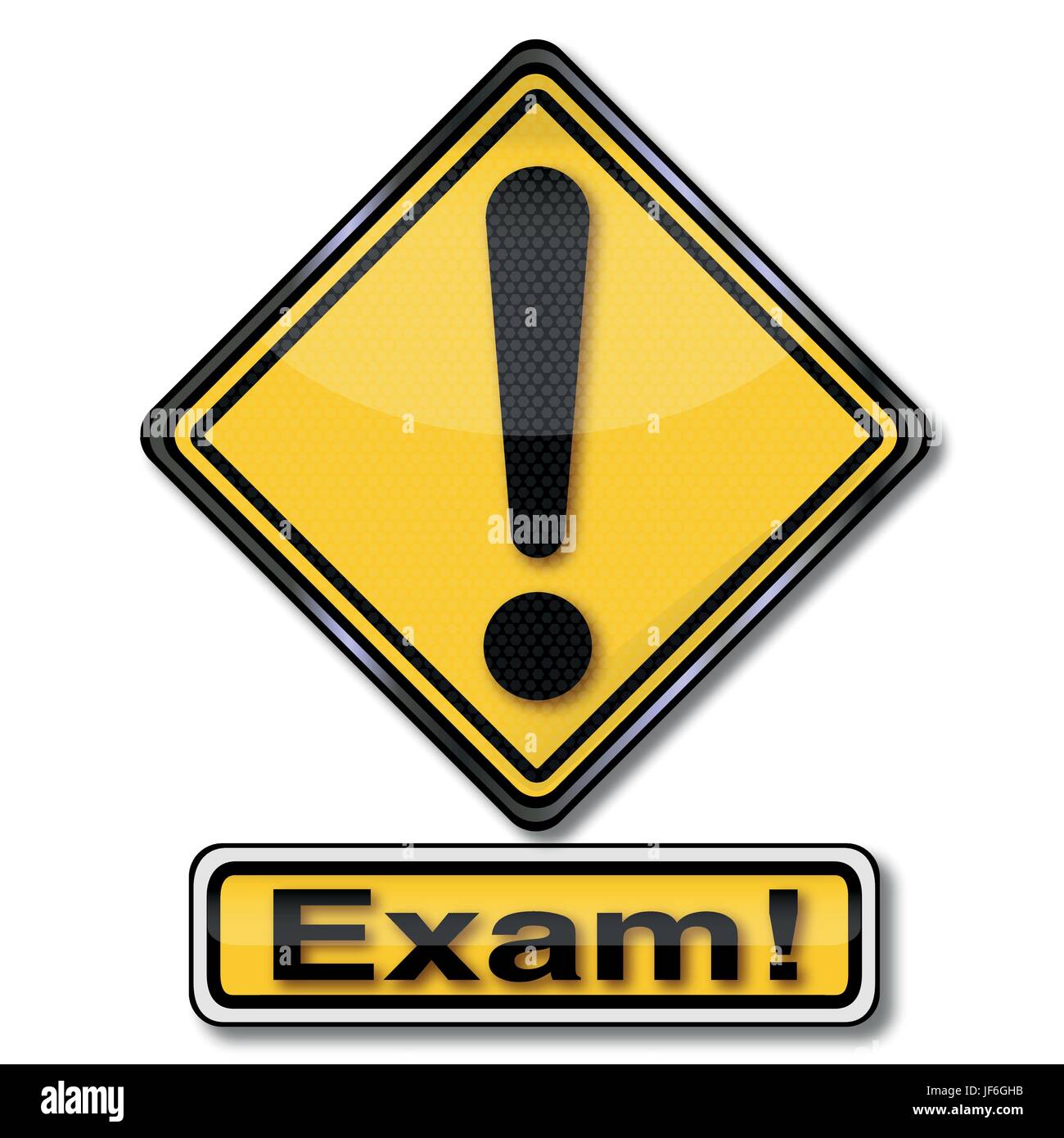 sign attention exam Stock Vector Image & Art - Alamy