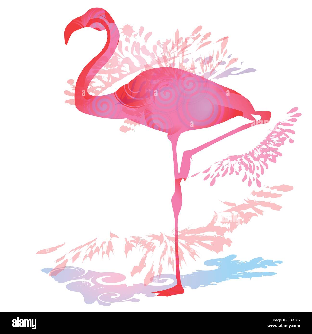 shadow blob with flamingo Stock Vector Image & Art - Alamy