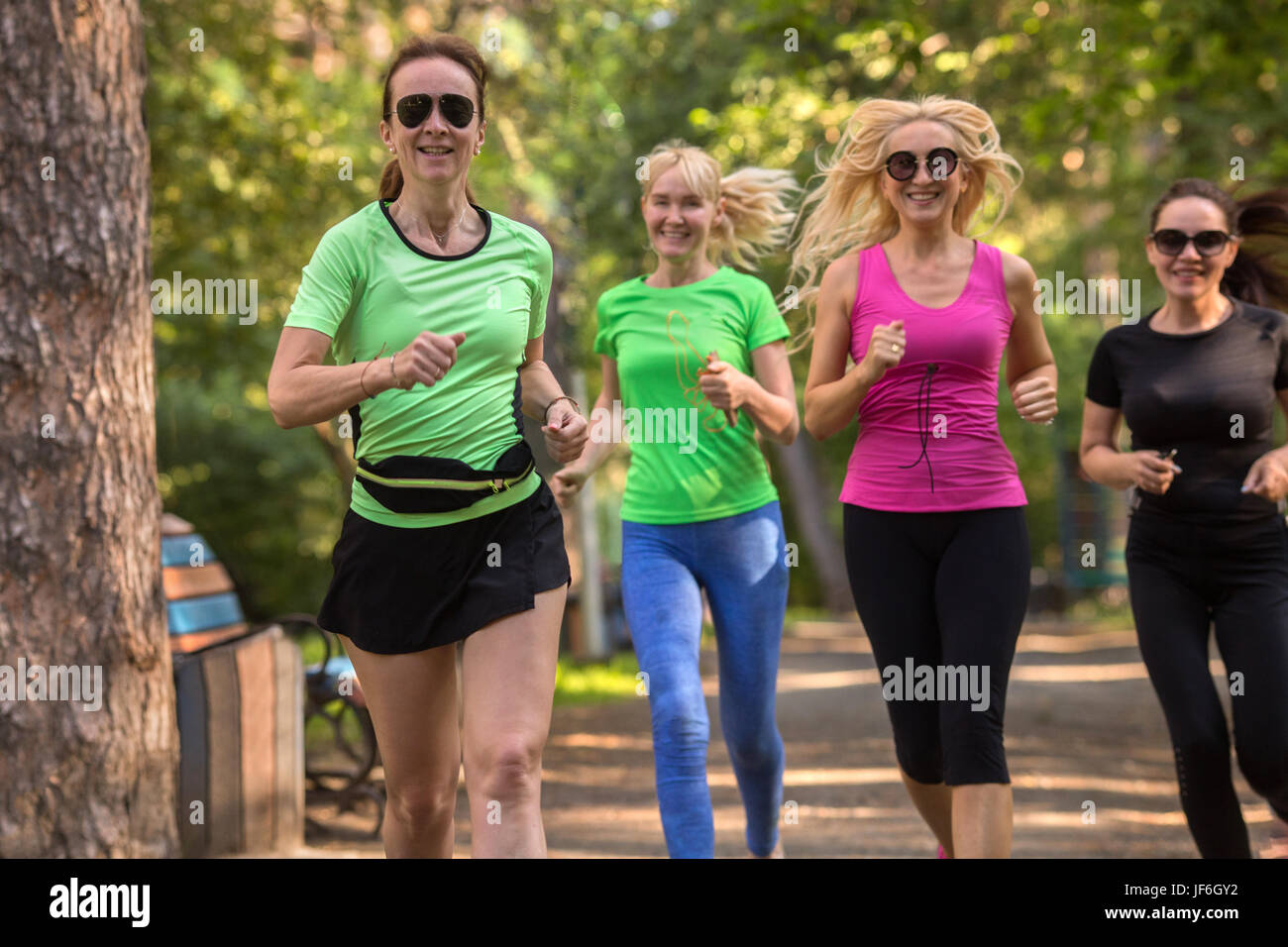 Beautiful women jogging in hi-res stock photography and images - Alamy