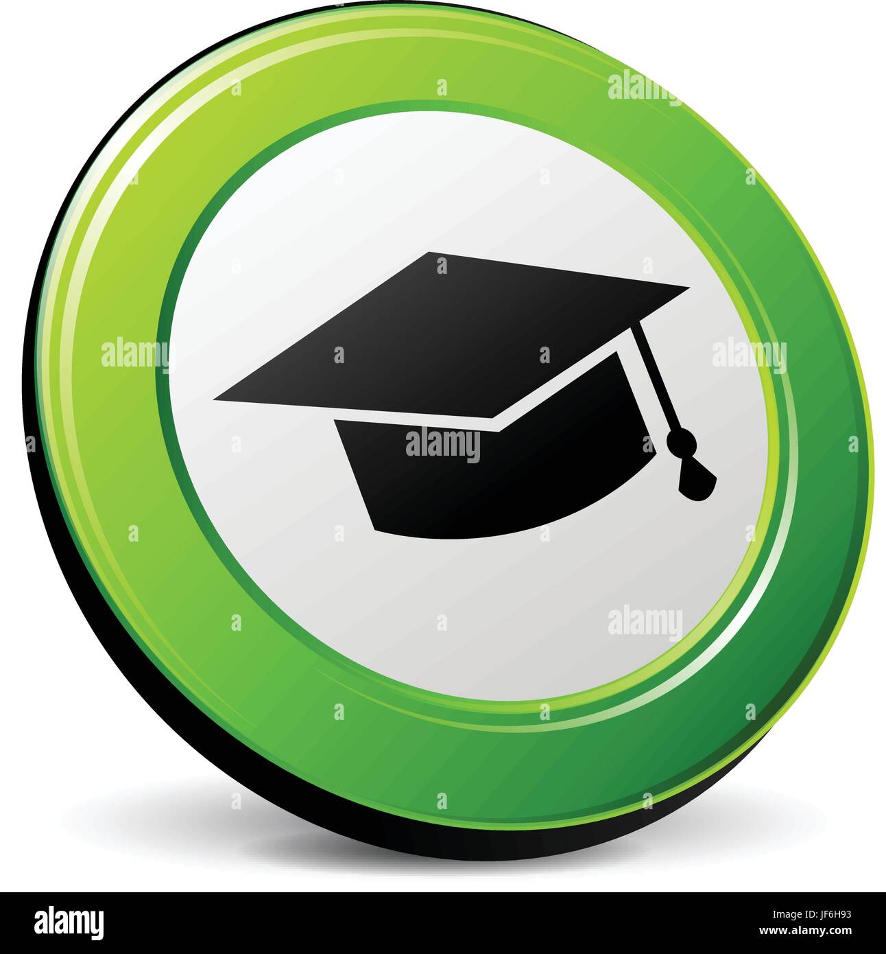 education, isolated, illustration, button, student, university ...