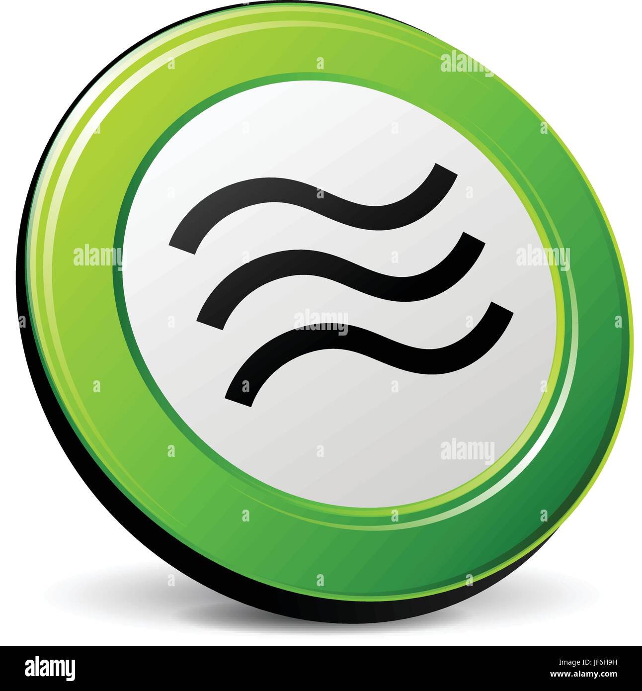 isolated, risk, waves, hot, illustration, button, flood, warning, wave ...