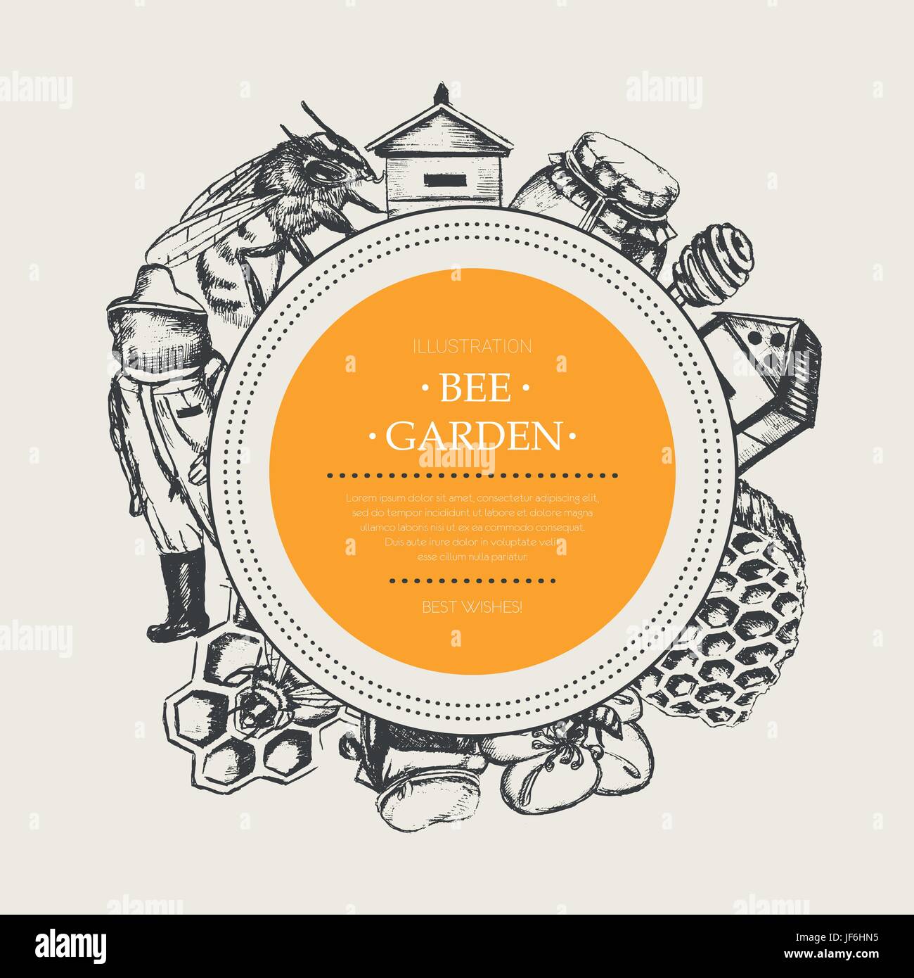 Beehive village Stock Vector Images - Alamy